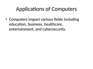 The Importance of Computers in Everyday Life | PPTX