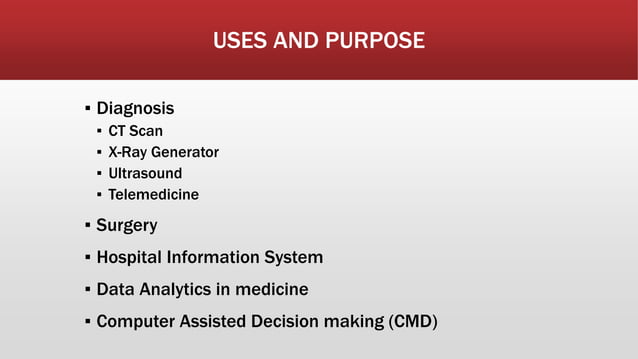 Importance of computers in Medicine,/Healthcare | PPTX
