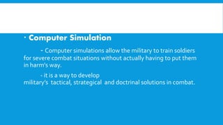 Importance of computers in Military | PPTX