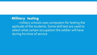 Importance of computers in Military | PPTX