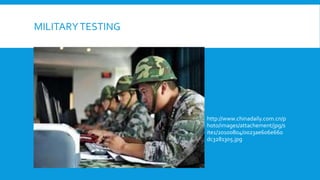 Importance of computers in Military | PPTX