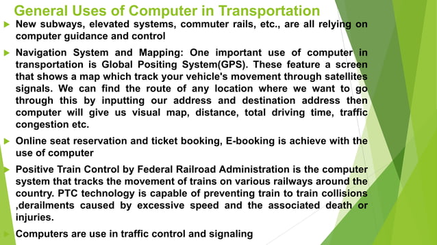 IMPORTANCE OF COMPUTERS IN TRANSPORTATION GROUP15.pptx