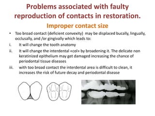 IMPORTANCE OF CONTACT POINT IN RESTORATION_104437.pptx