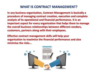 Importance of Contract Management Training Courses | PPTX