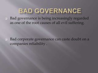 Importance of corporate governance to companies | PPTX