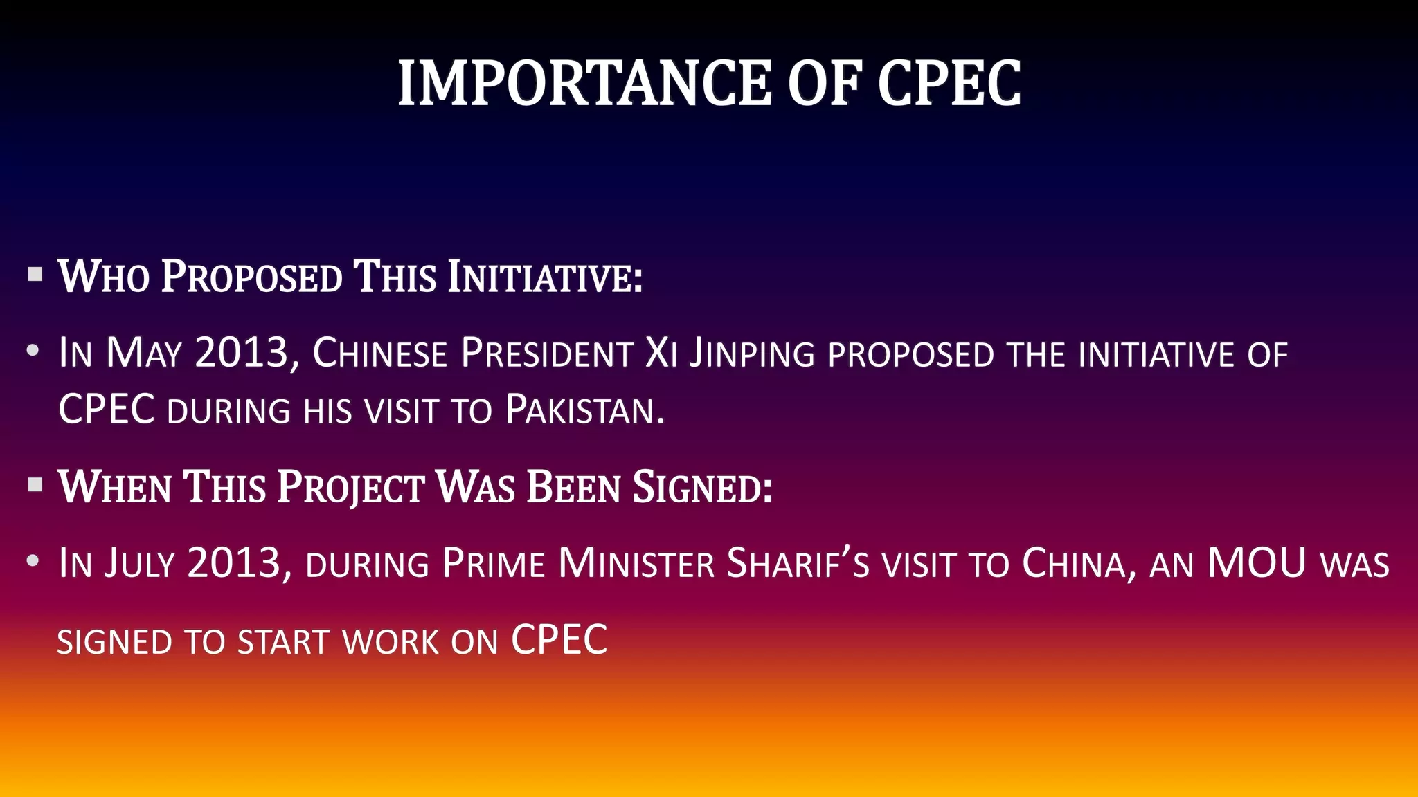 Importance Of CPEC In The History Of Pakistan. | PPTX