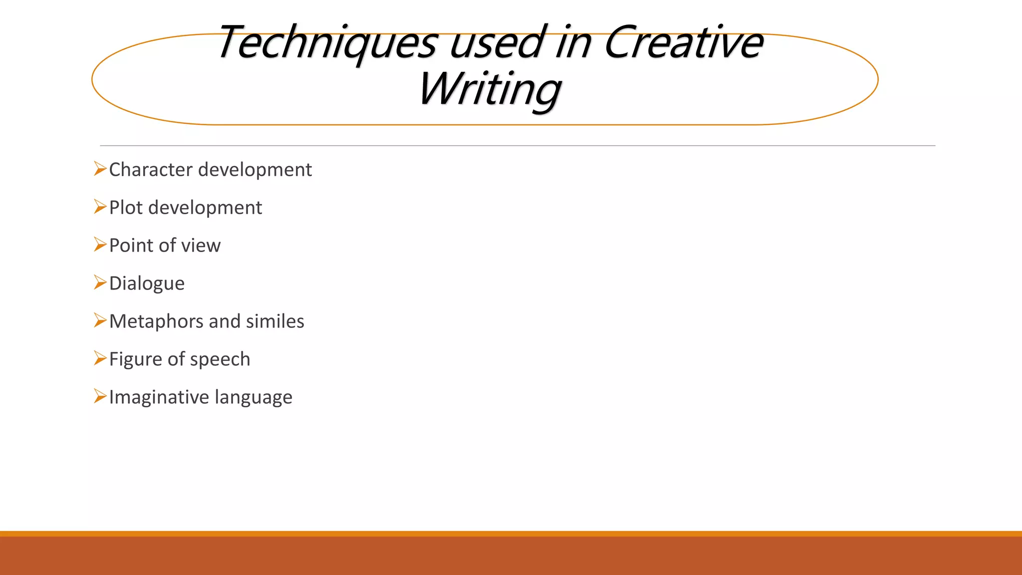 Importance of creative writing | PPTX | Screenwriting | Content Production