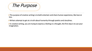 Importance of creative writing | PPTX