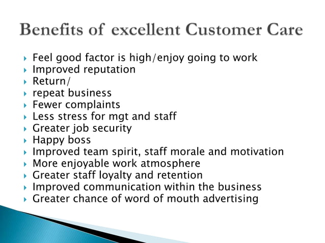 Importance of customer care | PPTX