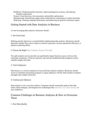 The rising importance of data analytics in 2025 and beyond | PDF