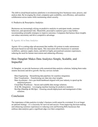 The rising importance of data analytics in 2025 and beyond | DOCX