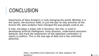 Importance of data analytics for business | PPTX