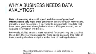 Importance of data analytics for business