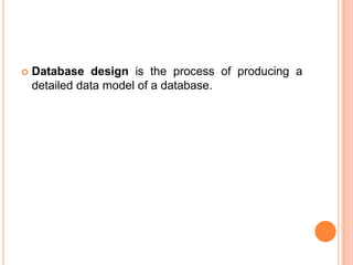 Importance of database design (1) | PPTX