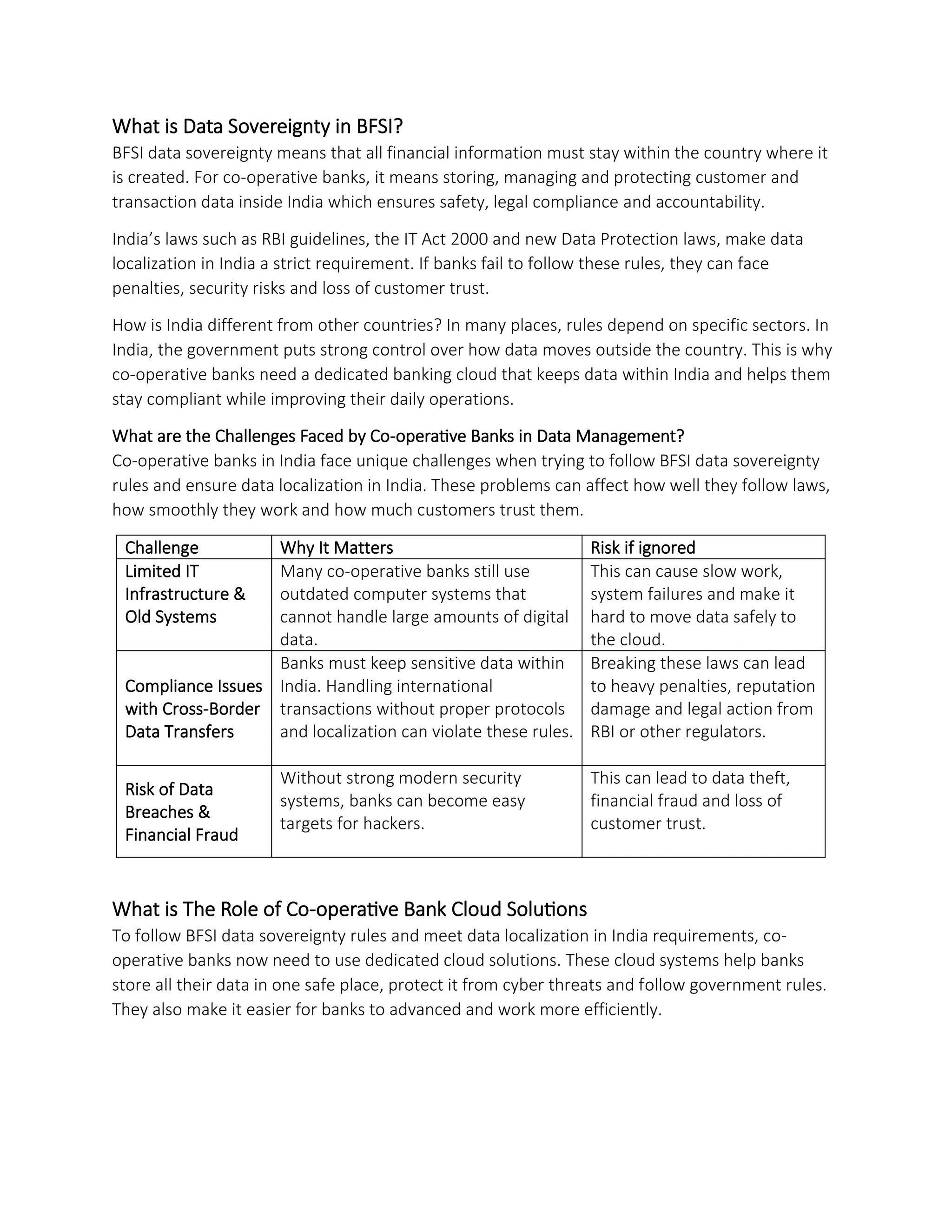 Importance Of Data Sovereignty and why co-operative banks must localize ...