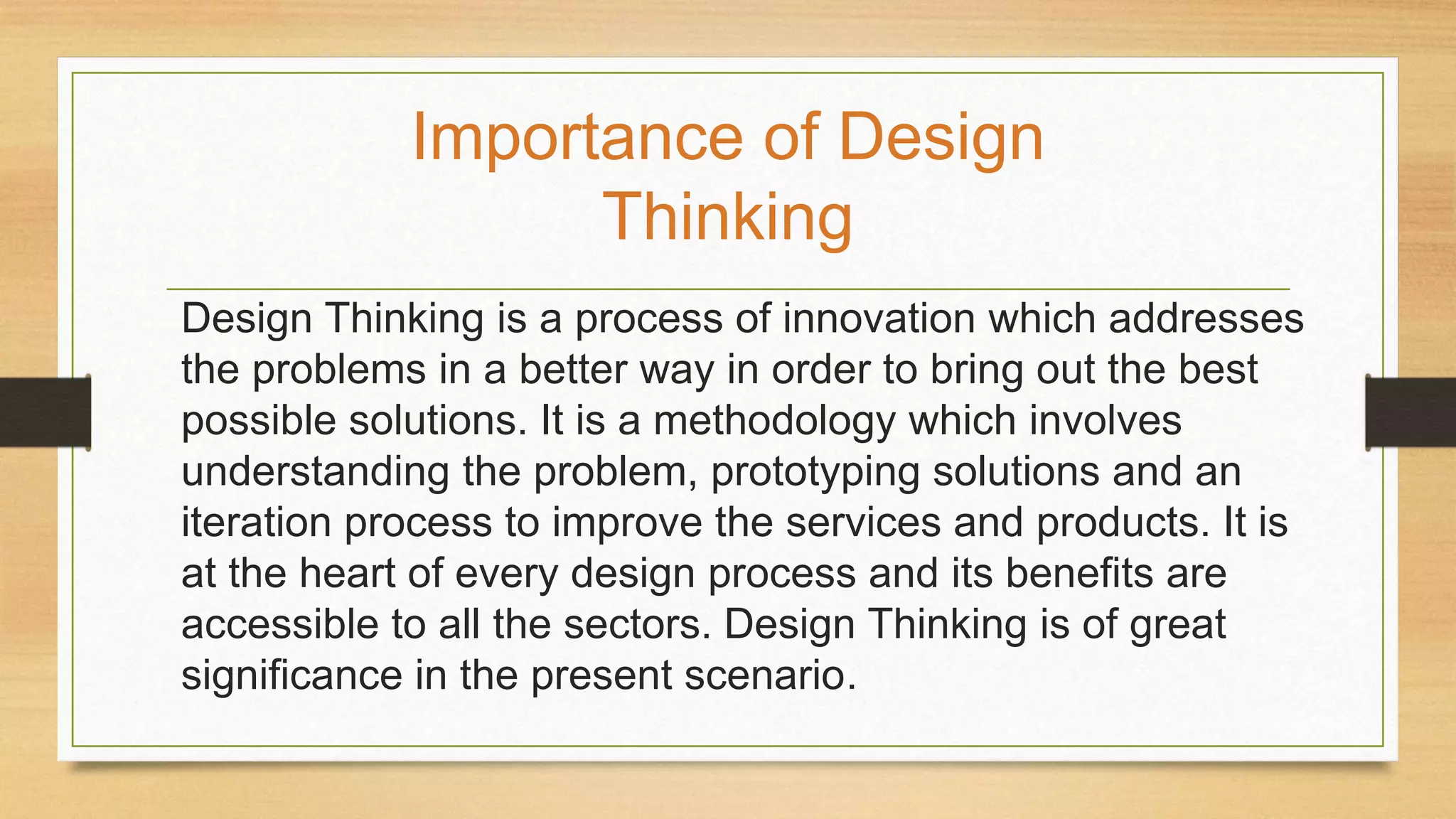 Importance of Design Thinking - Design Thinking Importance - Avantika ...