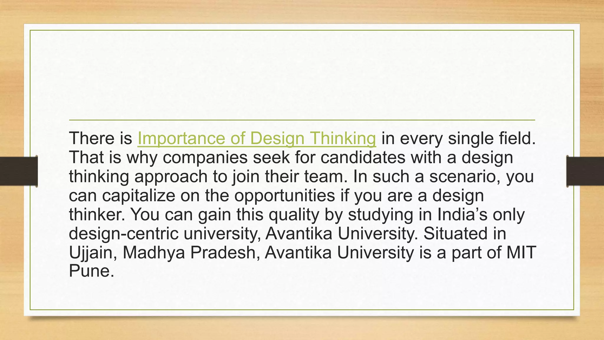 Importance of Design Thinking - Design Thinking Importance - Avantika ...