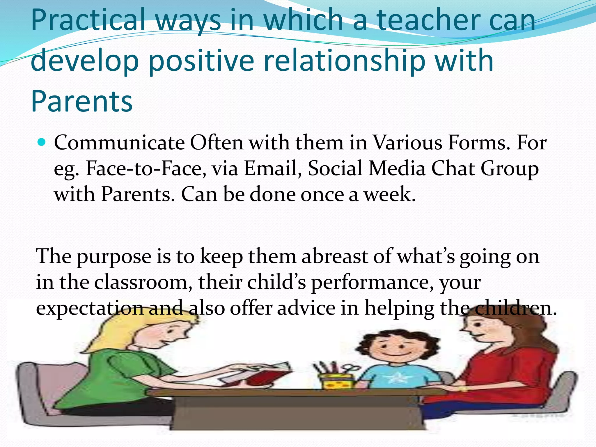 Importance of developing positive relationships | PPTX