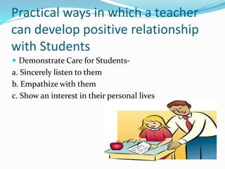 Importance of developing positive relationships | PPTX