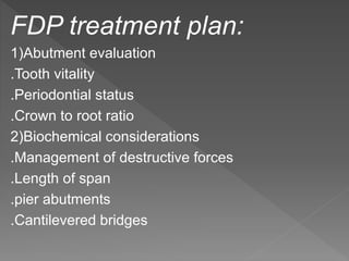 Importance of diagnosis and treatment planning in fixed | PPT