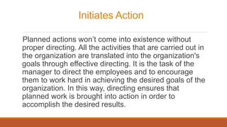 Importance of Directing – MIT School of Distance Education | PPT