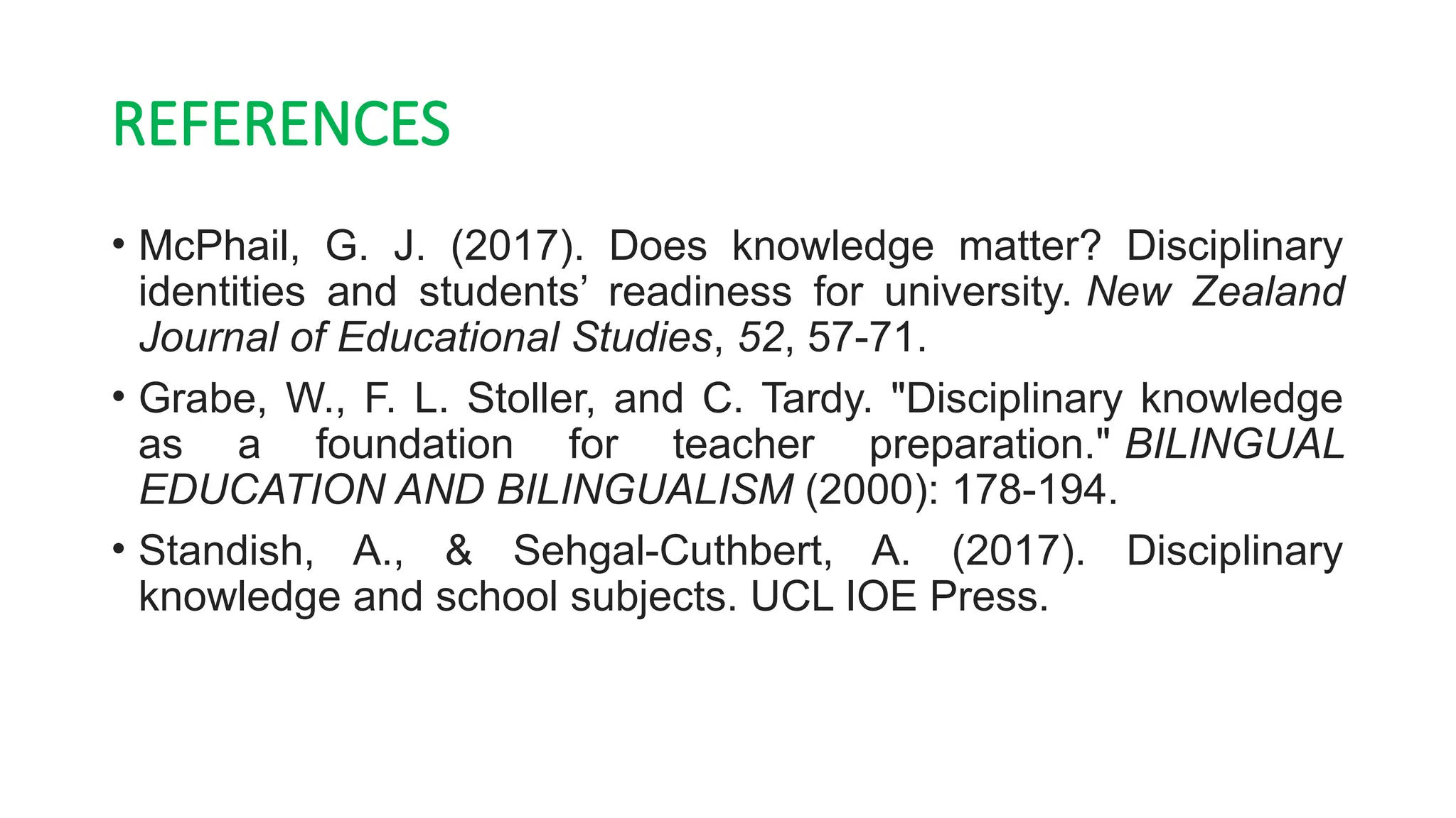 Importance of disciplinary knowledge to the students.pptx