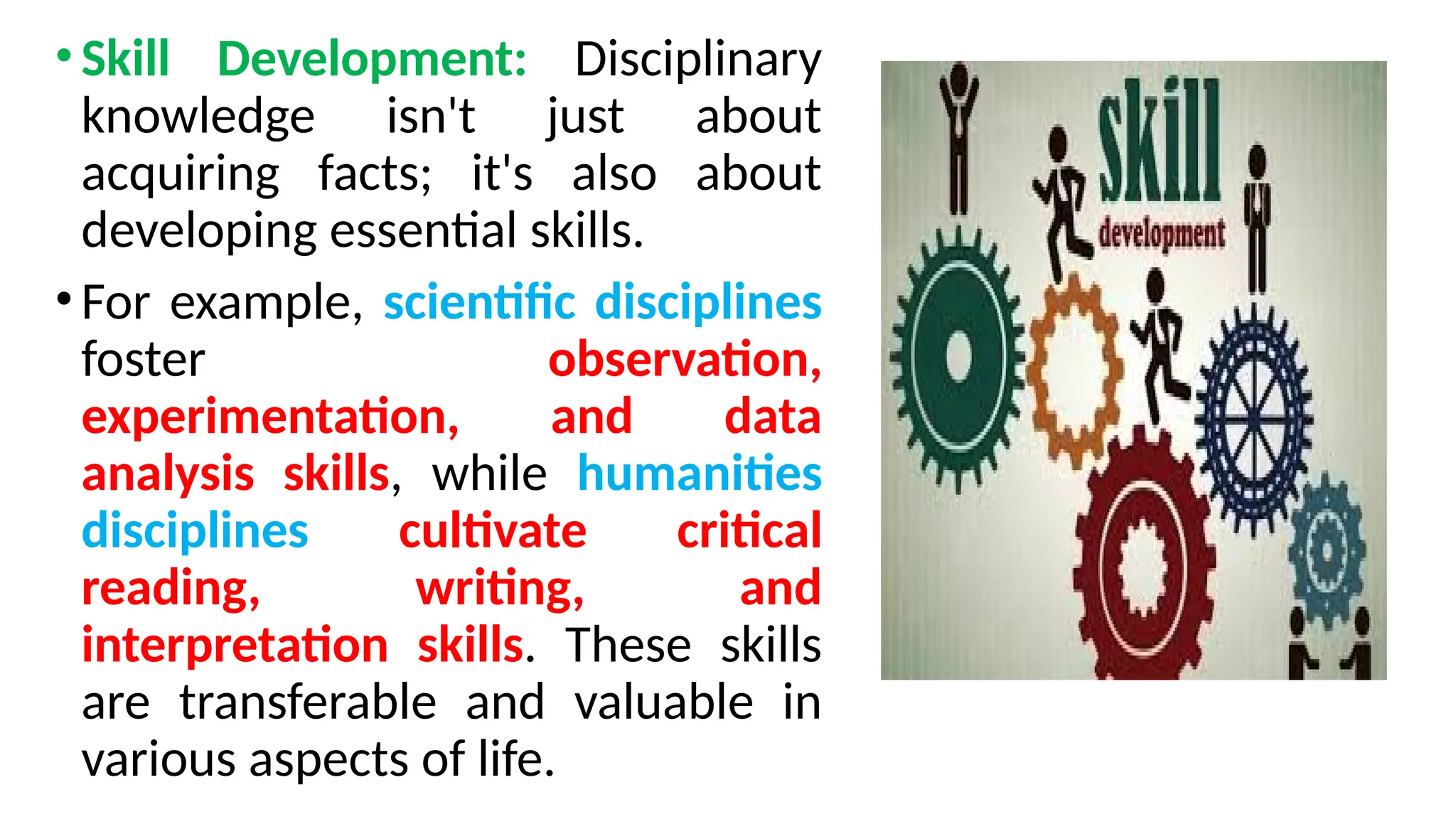 Importance of disciplinary knowledge to the students.pptx
