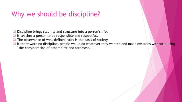 Importance of discipline | PPTX