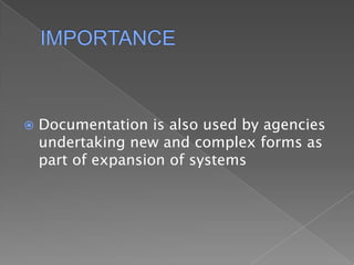 IMPORTANCE OF DOCUMENTATION TO SYSTEM ANALYSIS | PPT