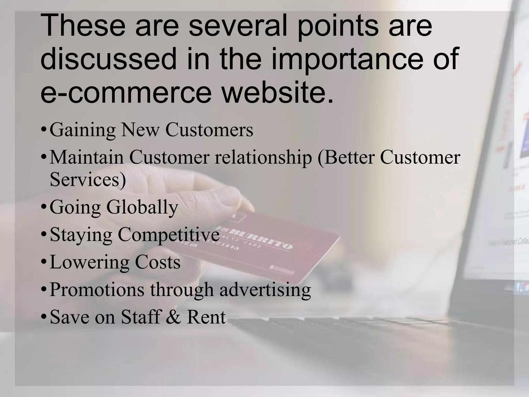 Importance of E-commerce Website | PPT