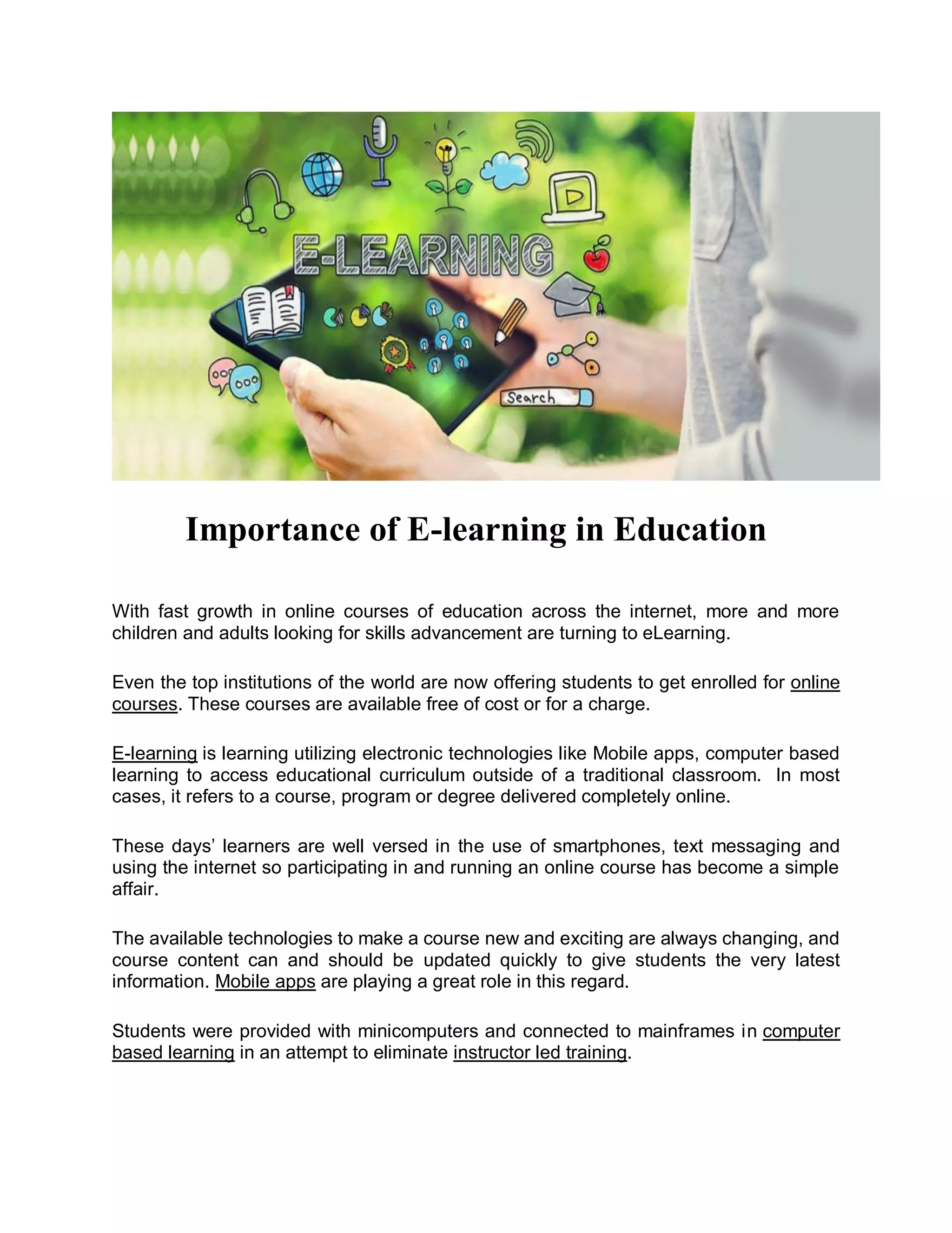 Importance of E-learning in Education.pdf