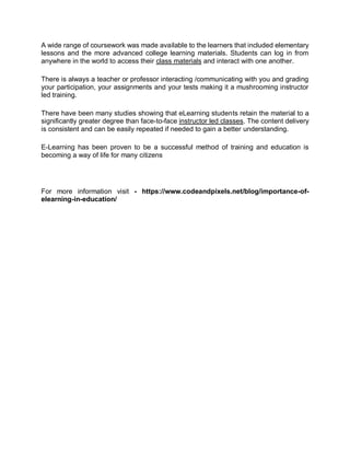 Importance of E-learning in Education.pdf