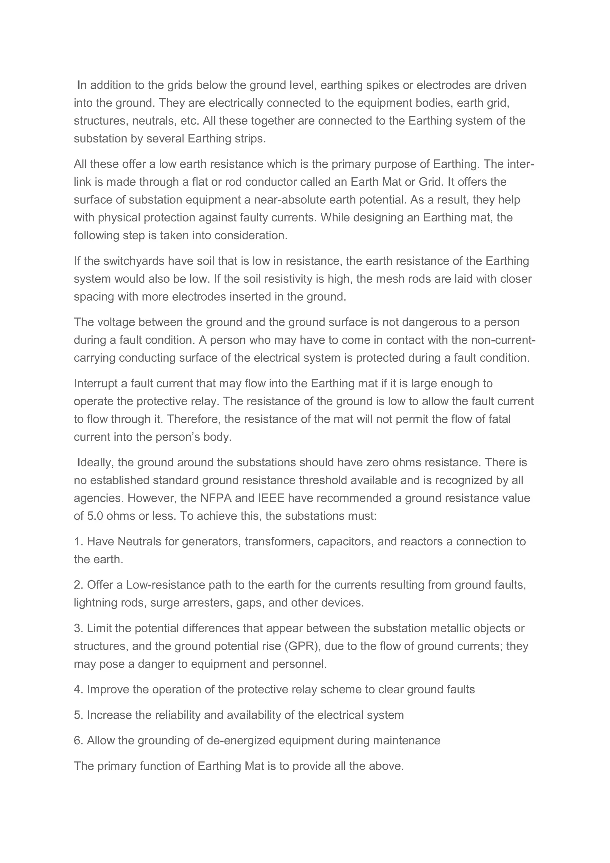 Importance of Earth Mat in Substation.docx