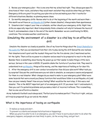 Importance of earthquake drills | DOCX