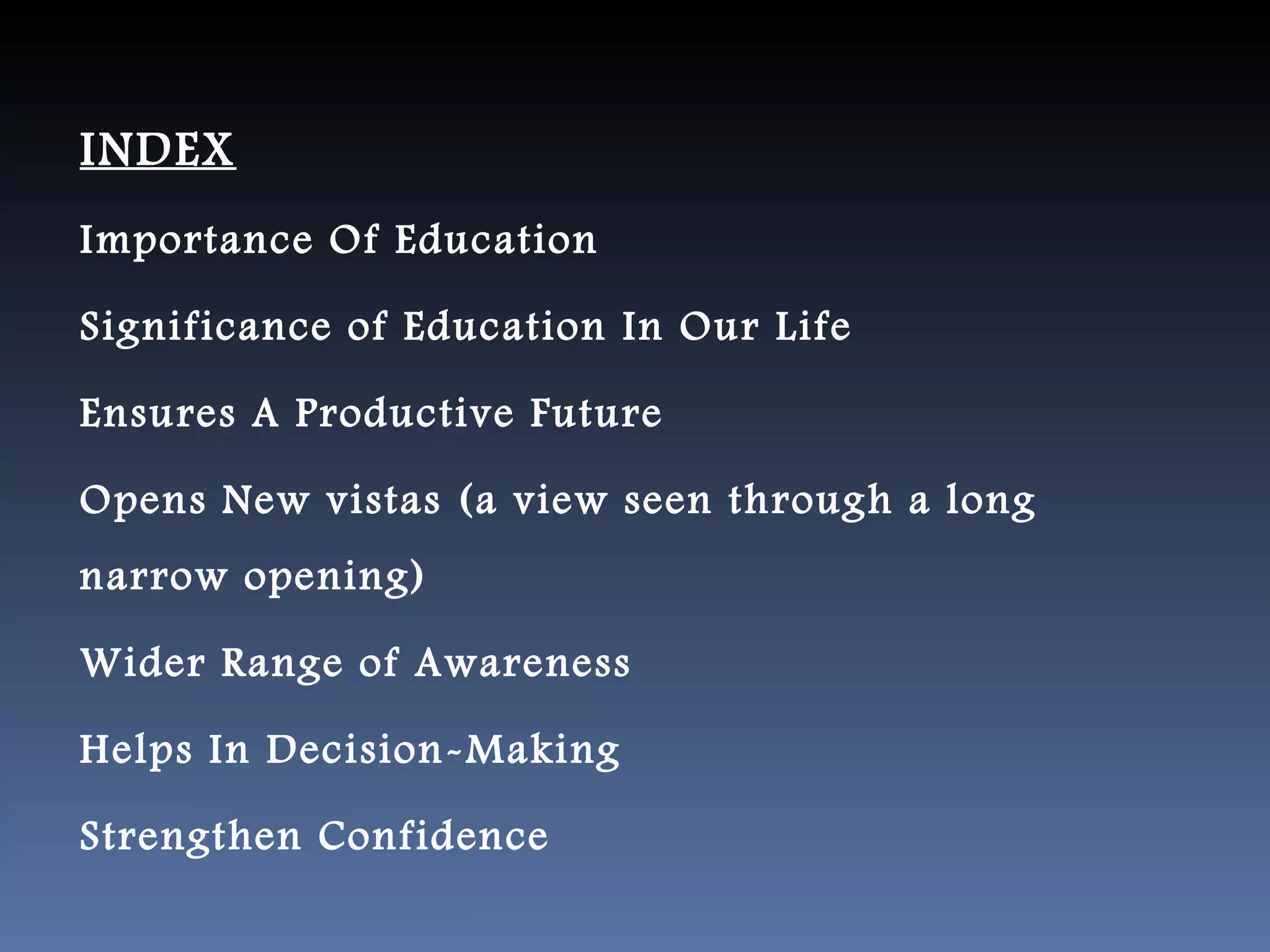 Importance of education | PPT