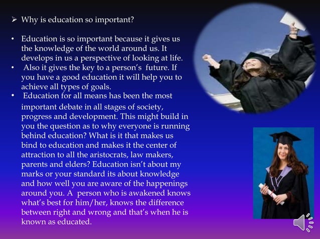 Importance of education | PPTX | Career Advice | Careers