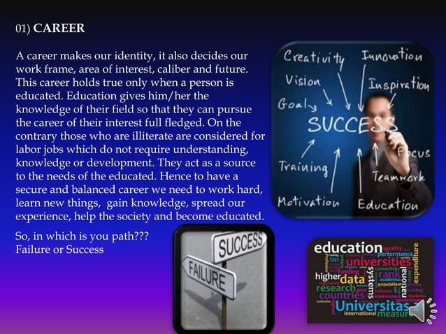 Importance of education | PPTX | Career Advice | Careers