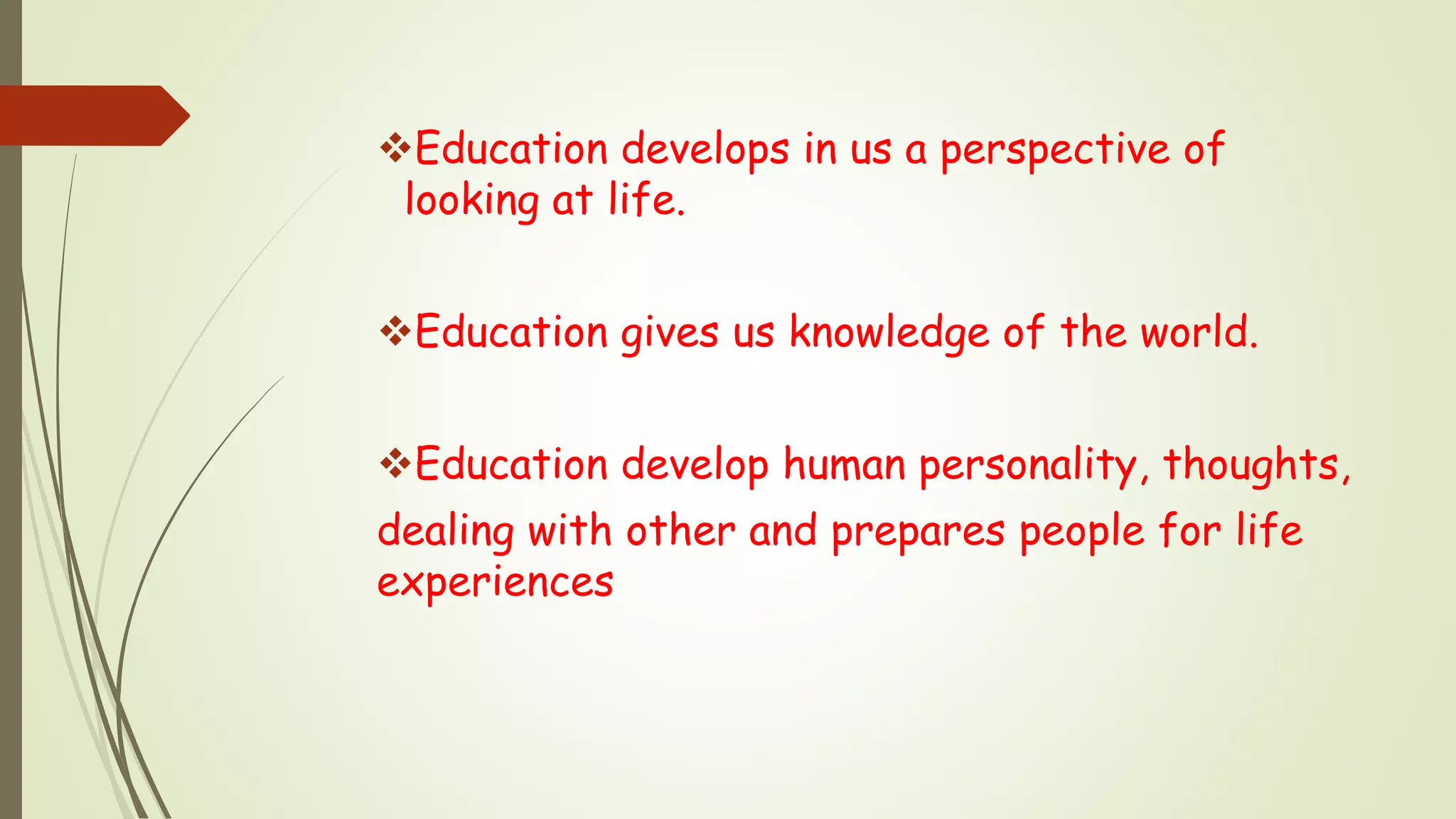 Importance of education | PPTX
