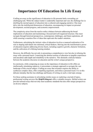 Importance Of Education In Life Essay.pdf