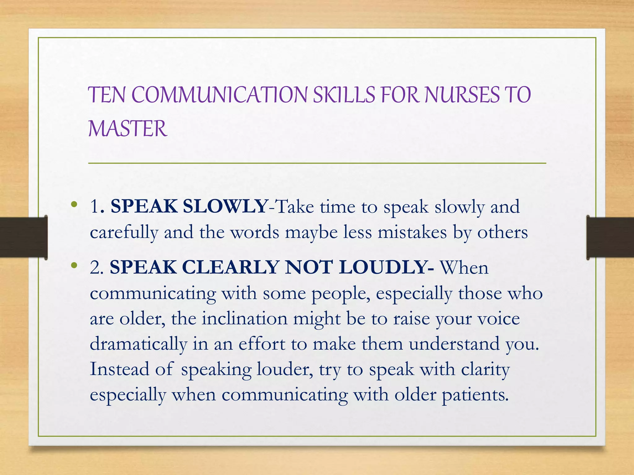 Importance of Effective Communication in Nursing | PPTX