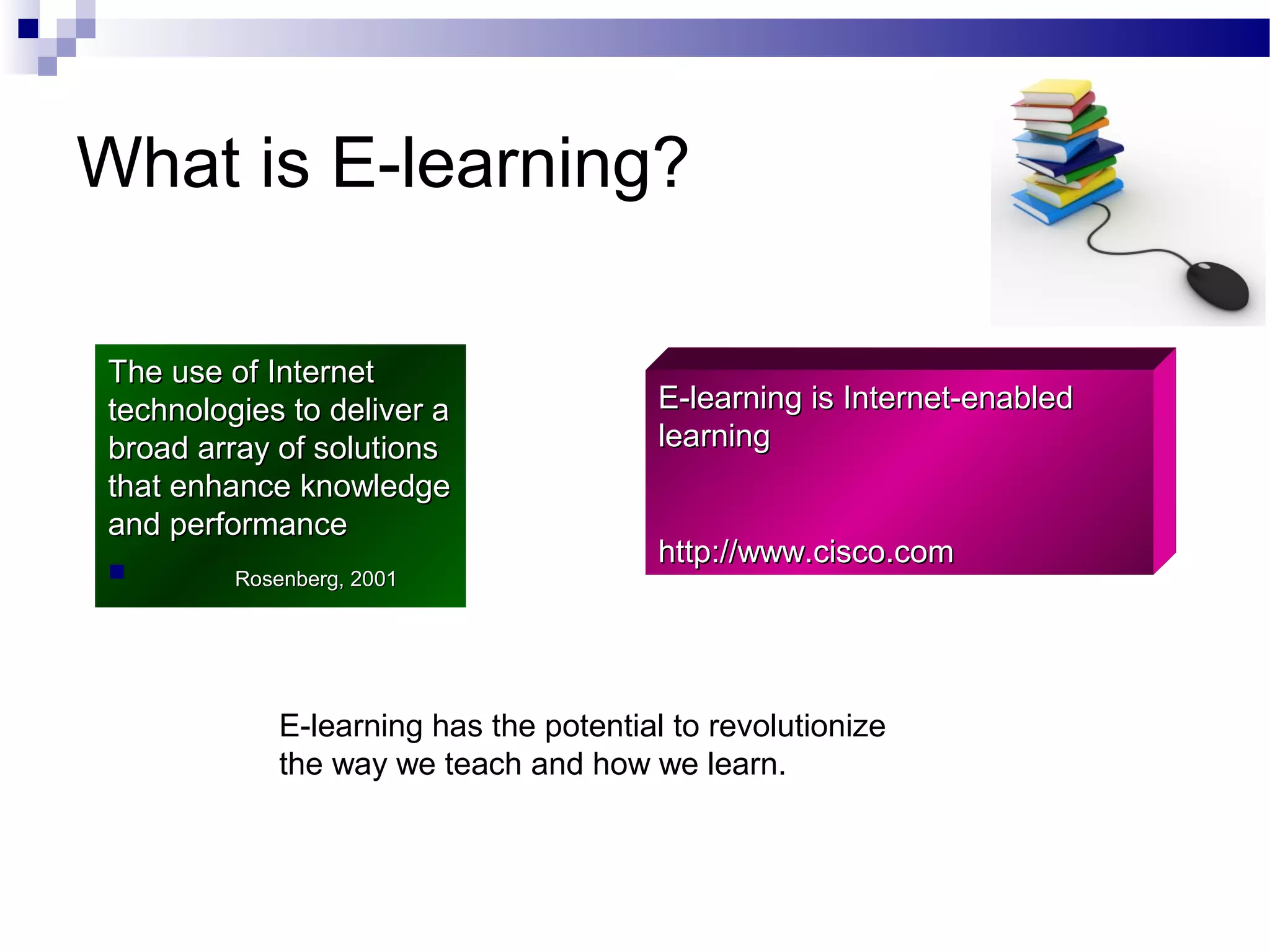 Importance of e learning | PPT