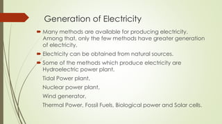 Importance of electricity | PPTX