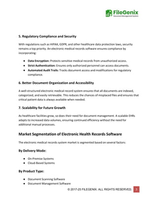 Importance of Electronic Health Records Systems for Medical | PDF