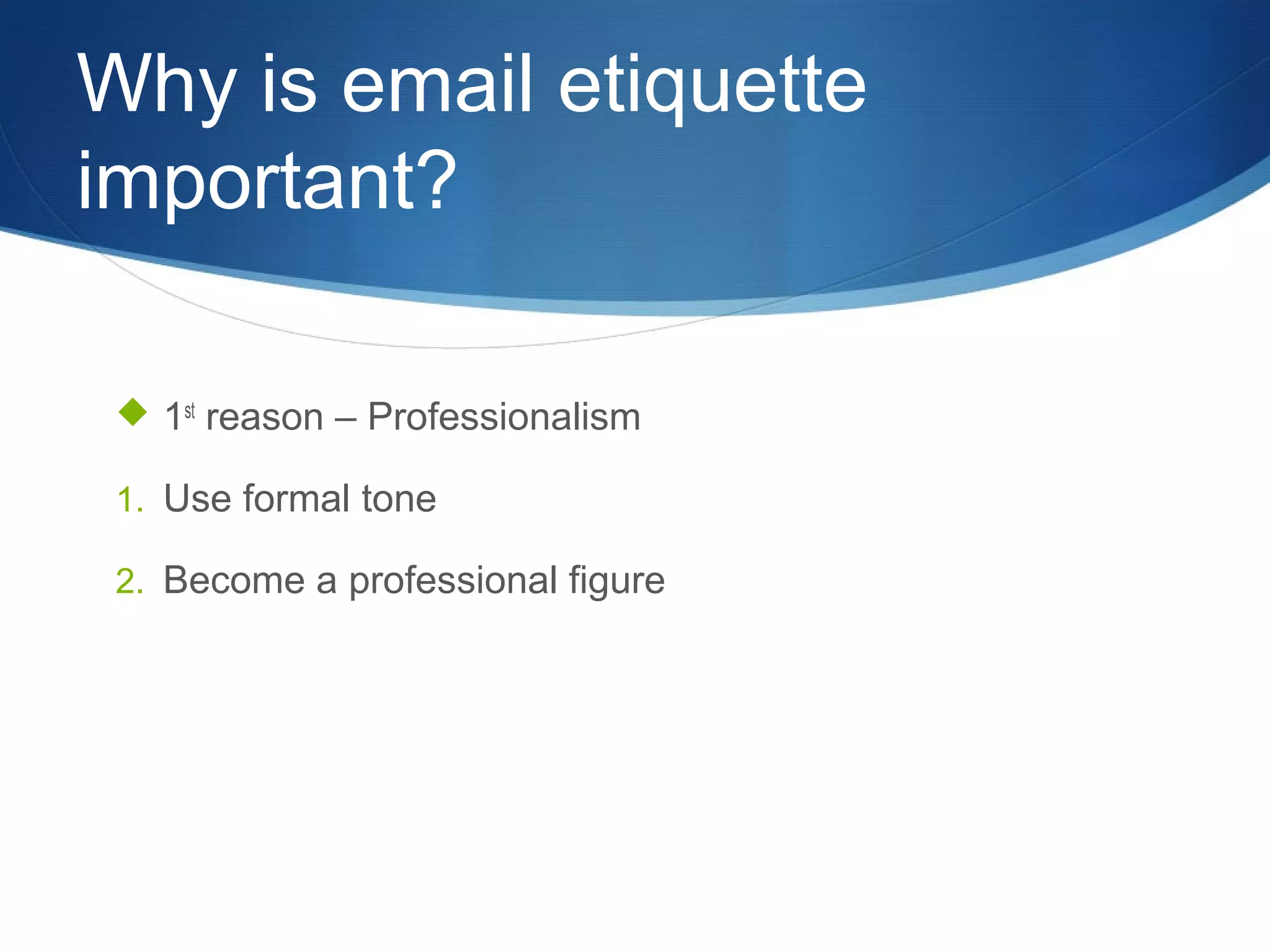 Importance of email etiquette copy, ppt | PPT