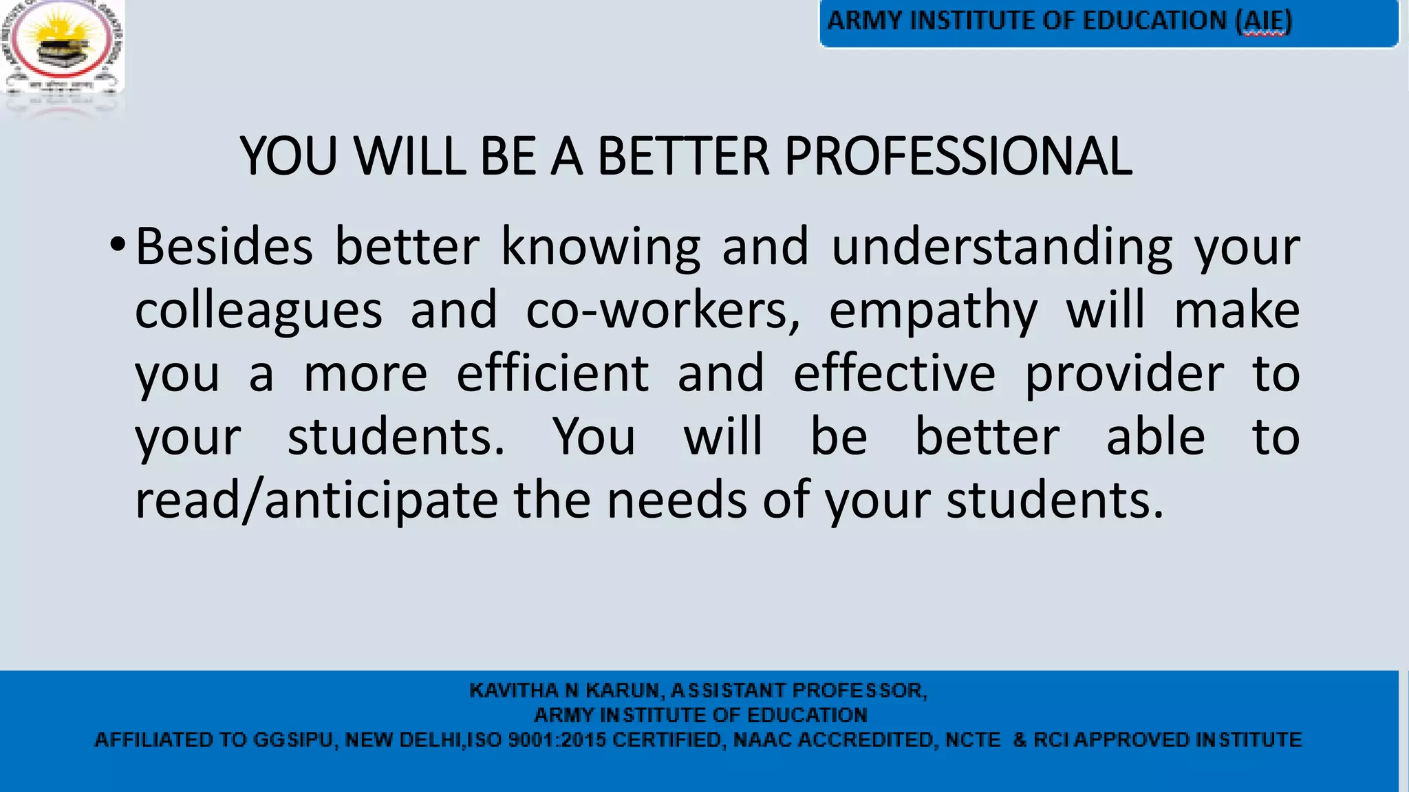 Importance of empathy for teachers | PPTX