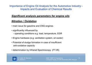 Importance of engine oil analysis | PDF