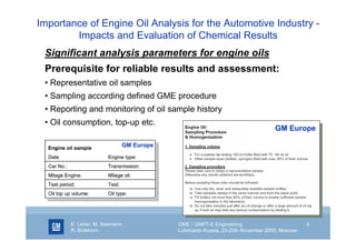 Importance of engine oil analysis | PDF