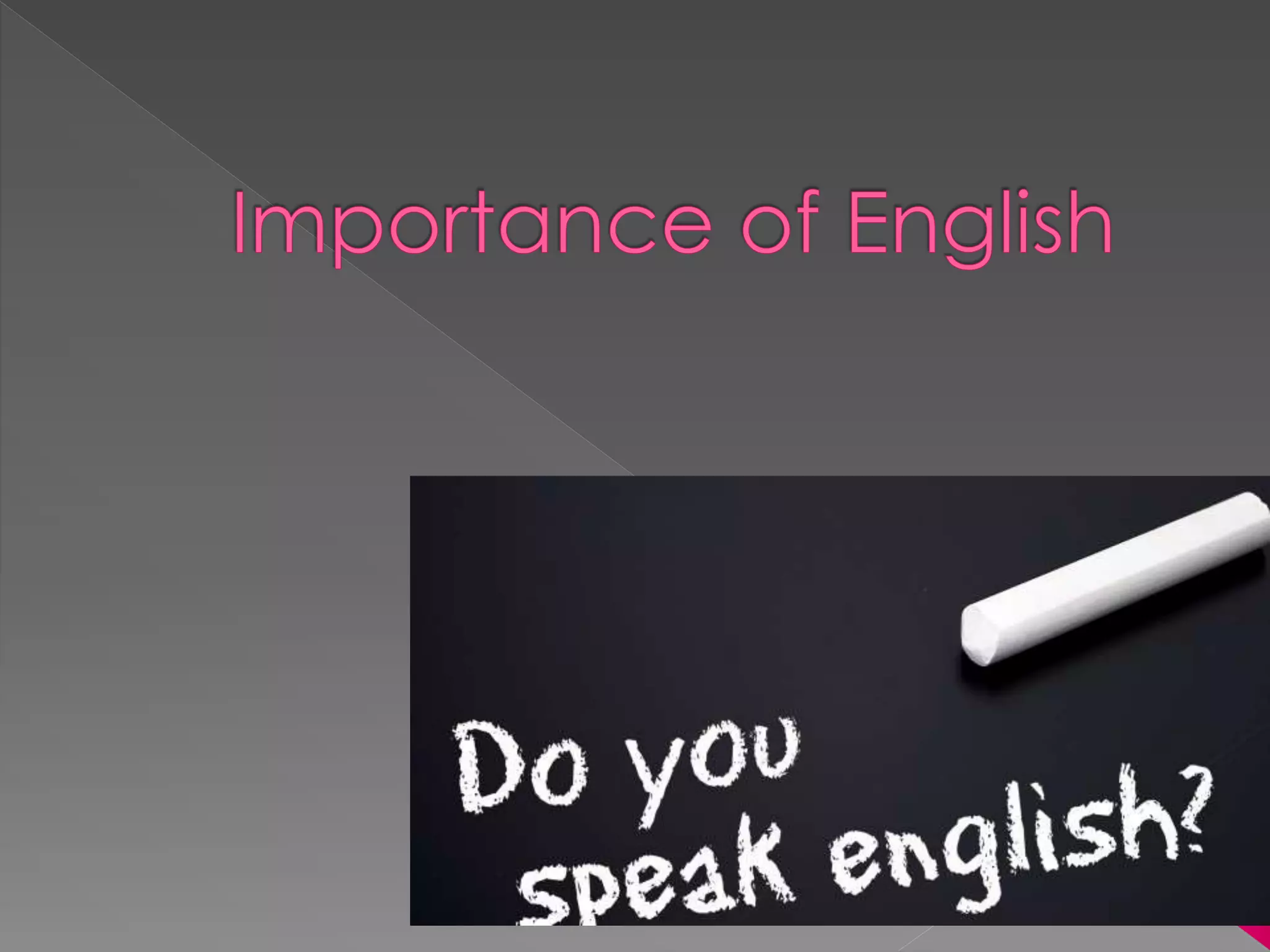 The Importance of english | PPTX