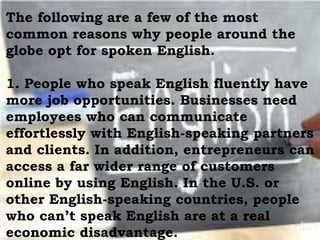 Importance of english in today's world | PPTX
