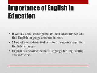Importance of English Language | PPTX